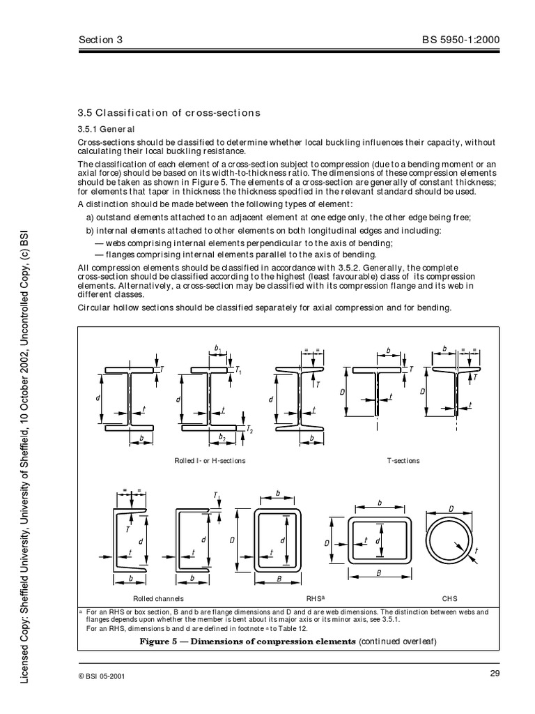 BS 5950-1:2000 Section 3 | Download Free PDF | Bending | Buckling