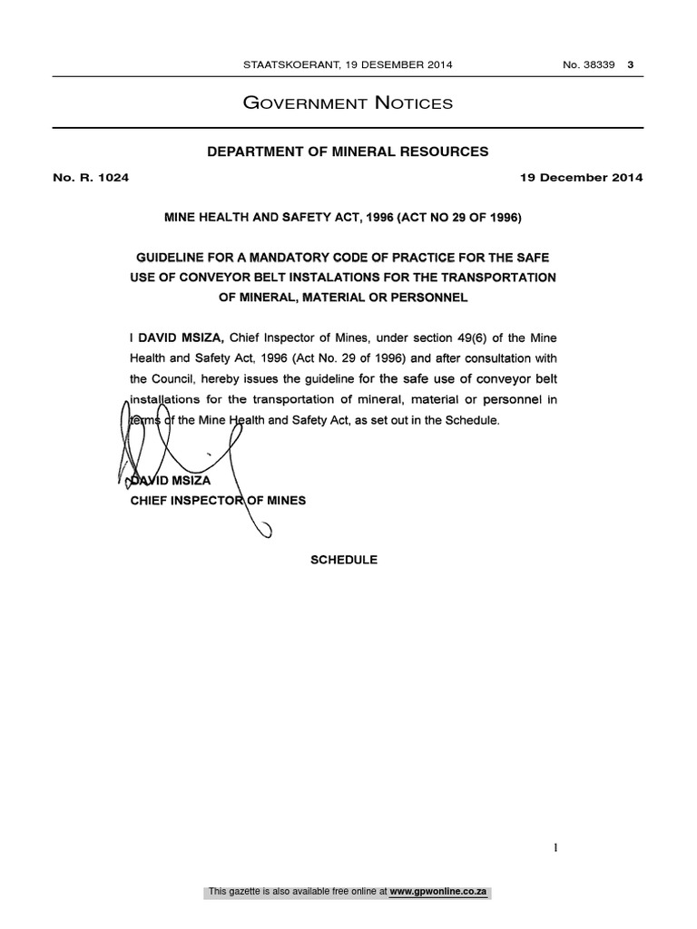 Safe Use Of Conveyor Belt Installations Pdf Belt Mechanical Risk