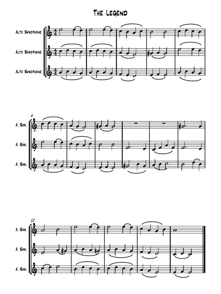 The Legend: Alto Saxophone | PDF