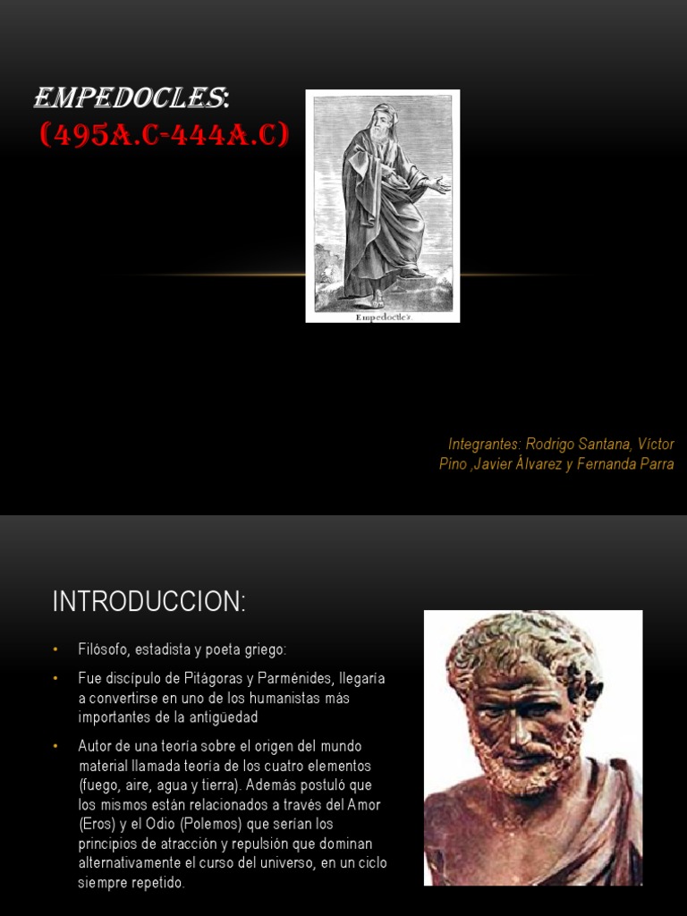 Teoría de los Cuatro Elementos de Empédocles | PDF | Epistemología ...