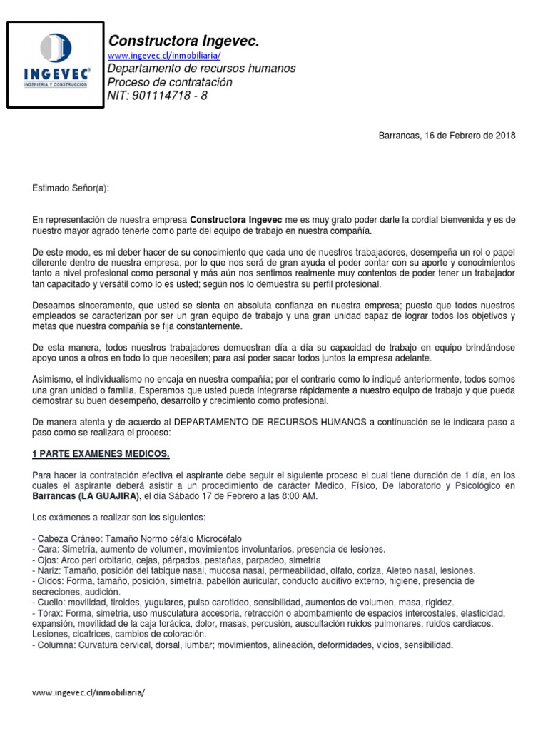 Constructora Ingevec | PDF | Gestión de recursos humanos | Salud y bienestar
