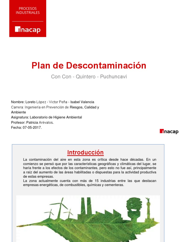 Plan Decontamination Puchuncavi | PDF | Remediación Ambiental ...