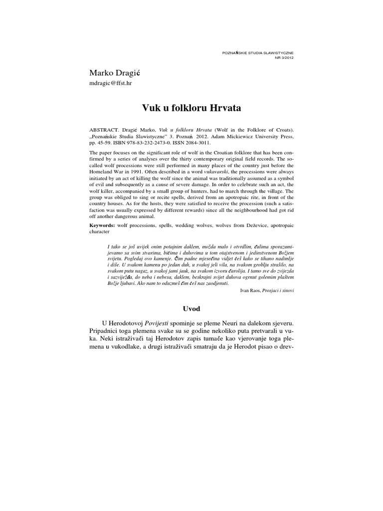 Vukovi, Vucari... | PDF | Social Science | Religion & Spirituality