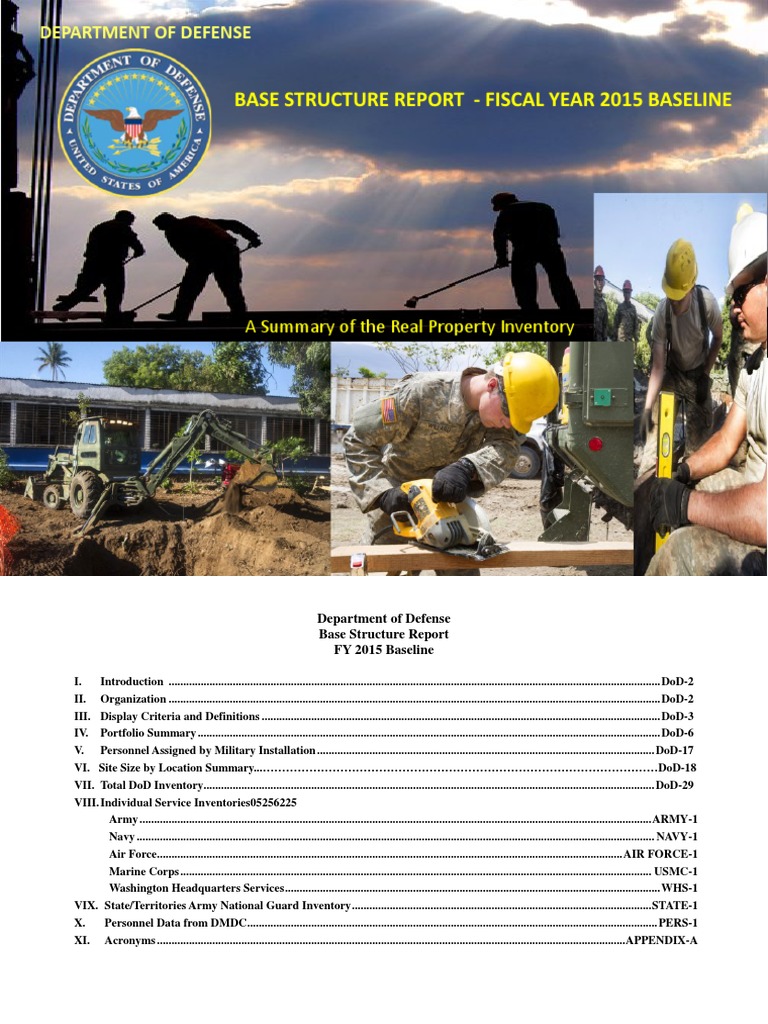 Base Structure Report FY15 | PDF | United States Department Of Defense ...