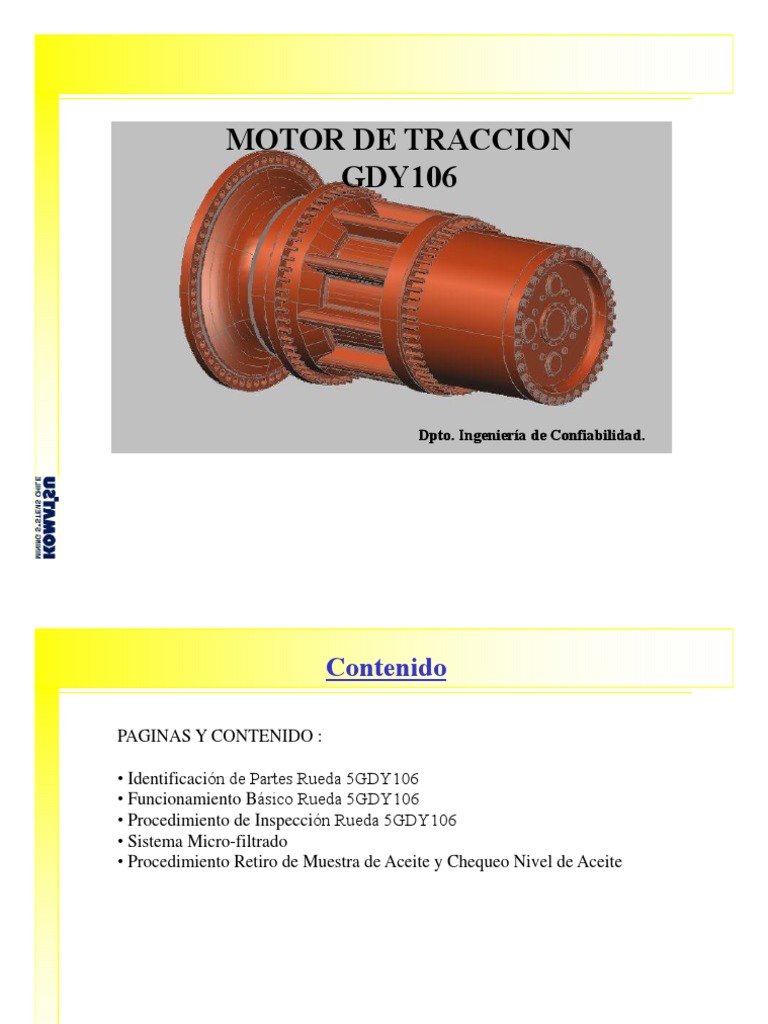 Inspección del motor de tracción GDY106: procedimiento paso a paso ...