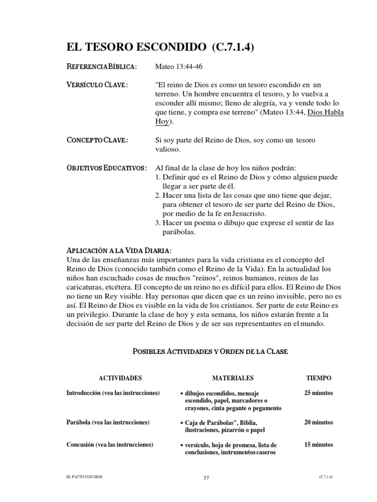 Busqueda Del Tesoro | PDF | Reinado y reino de dios | Jesús