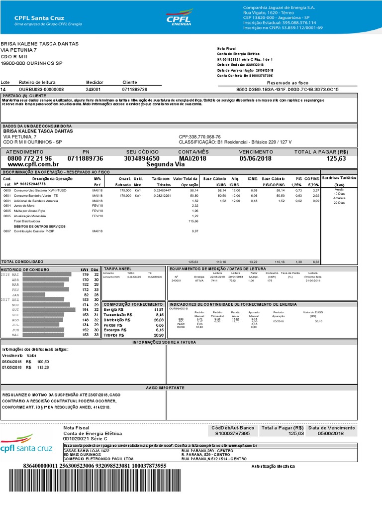 Conta Completa | PDF | Eletromagnetismo | Eletricidade