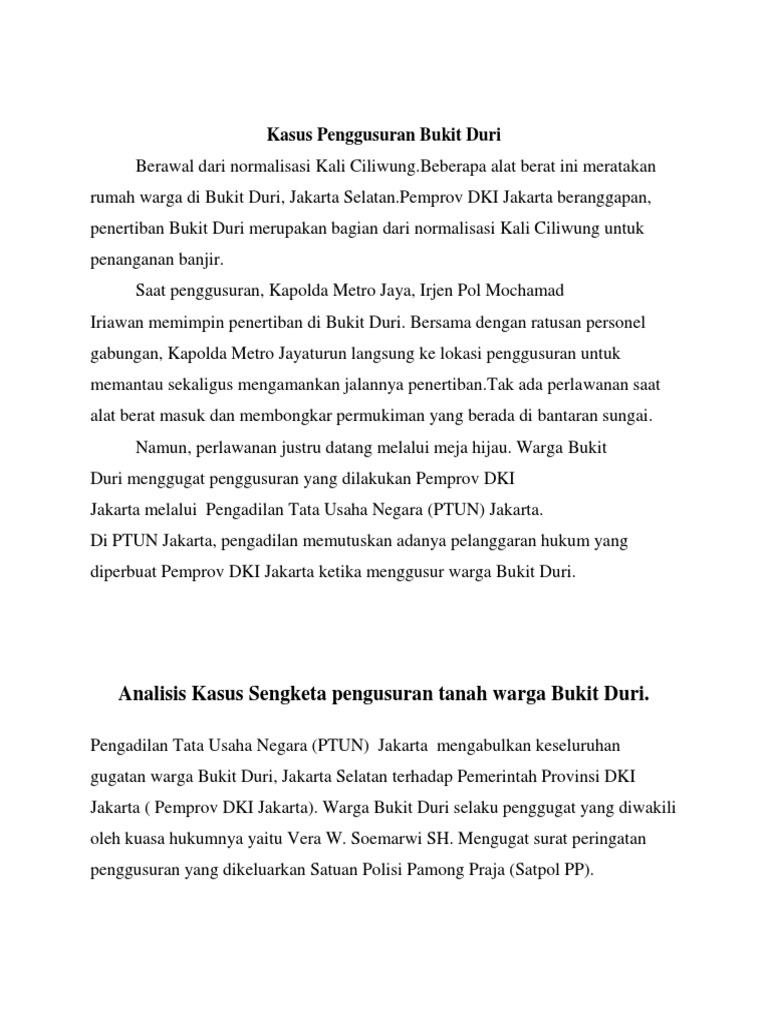 Bukit Duri | PDF | Hukum