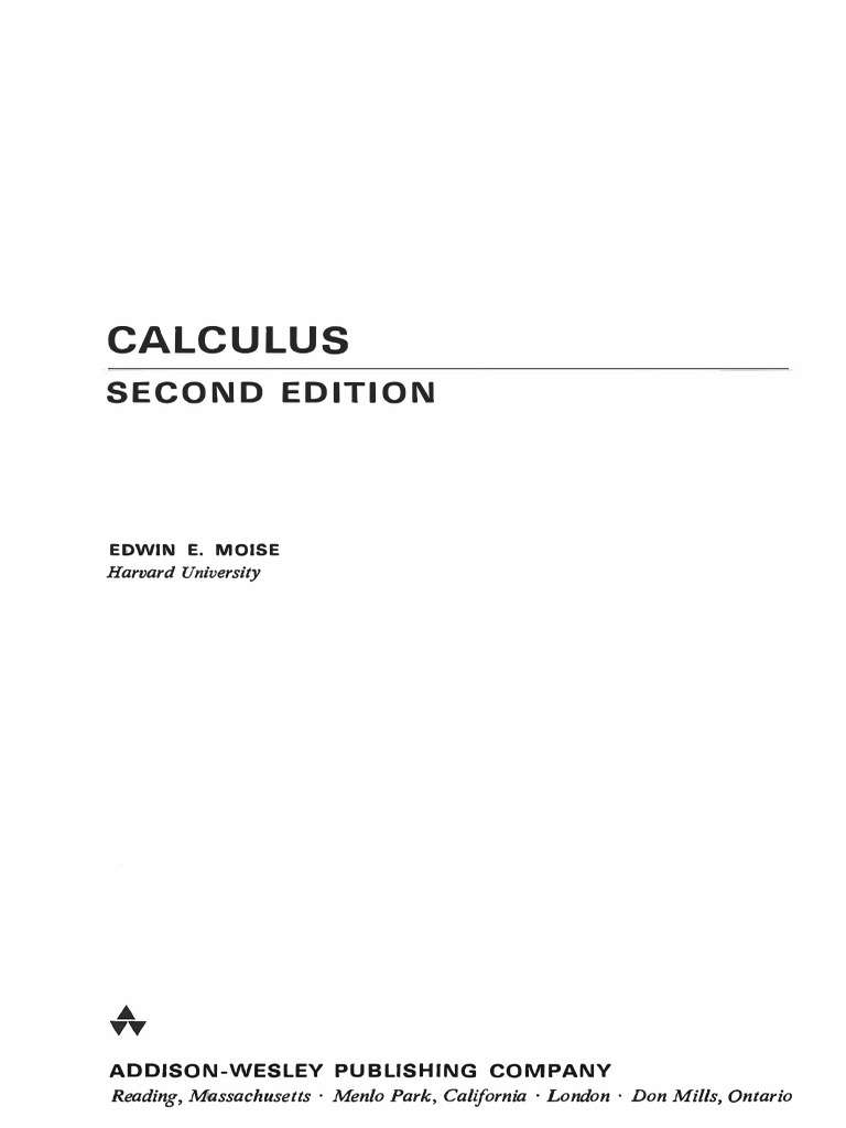 Edwin E Moise Calculus PDF | PDF | Trigonometric Functions | Derivative