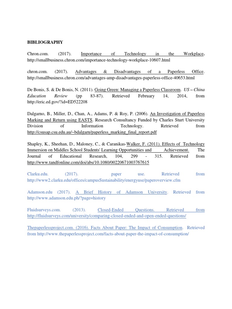 Bibliography: Education Review | PDF | Computers