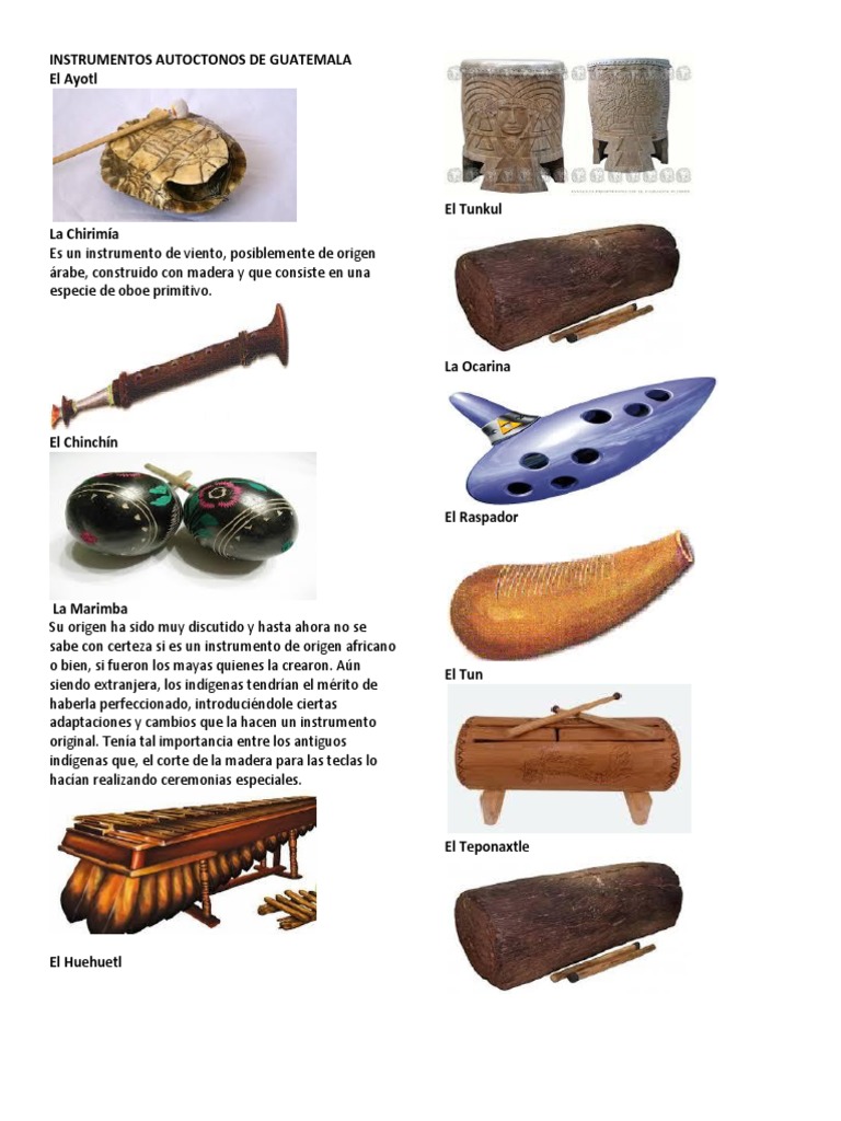 Instrumentos autóctonos de Guatemala | PDF