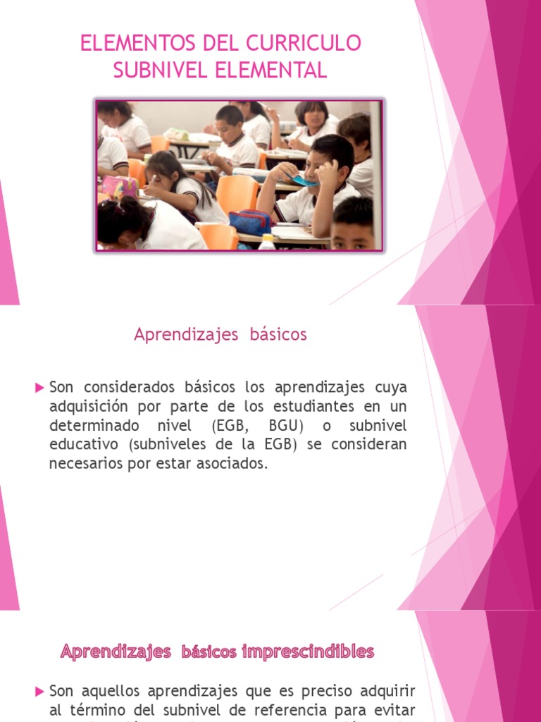 Elementos Del Currículo | PDF | Plan de estudios | Aprendizaje