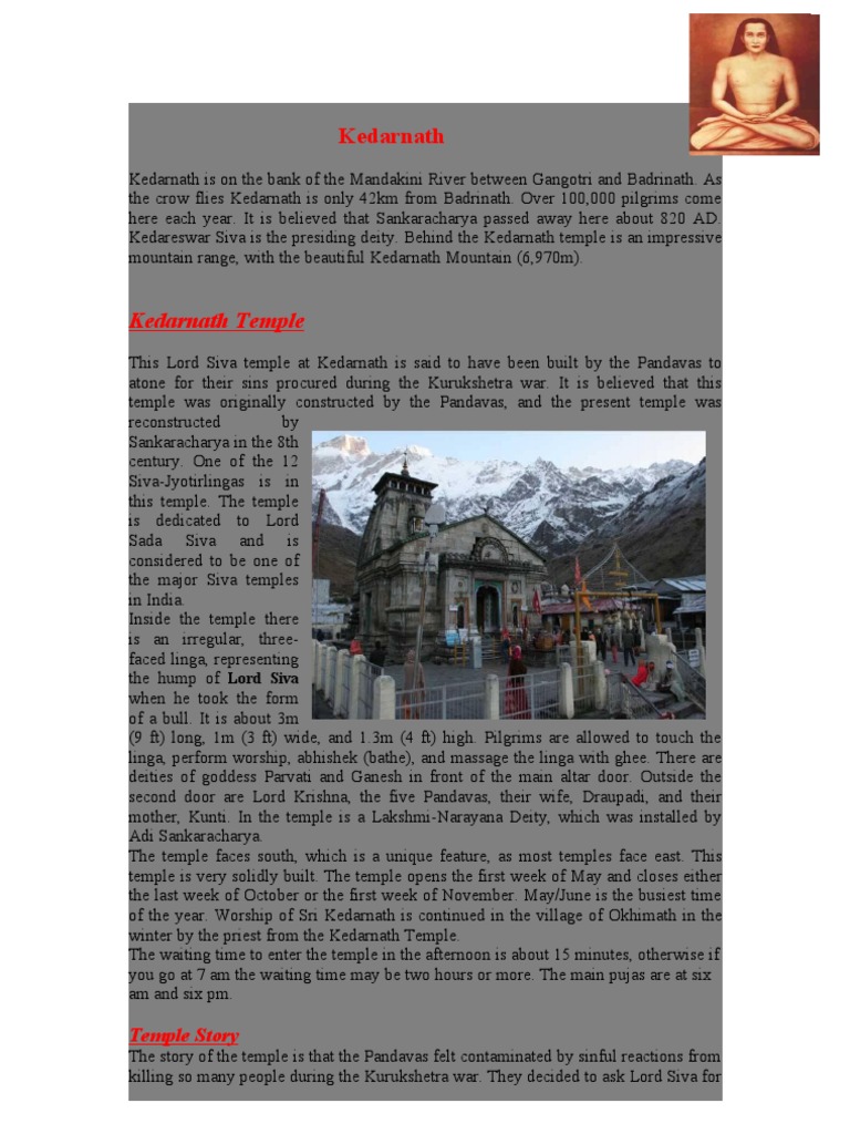 Kedarnath | PDF | Hindu Mythology | Sikhism
