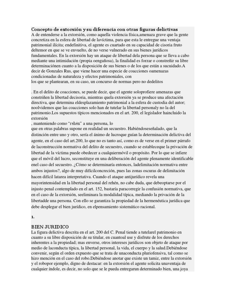 Definición y Concepto de Extorsión | PDF | Extorsión | Secuestro