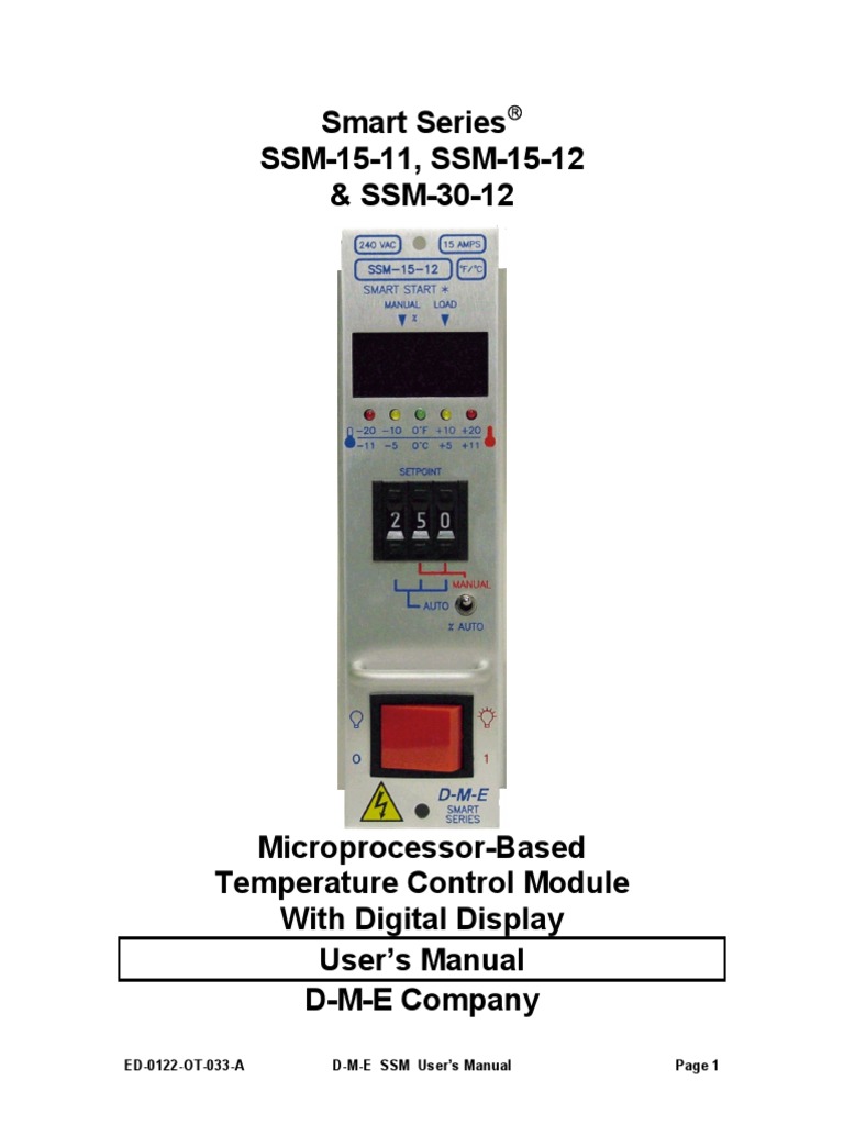 DME SSM Module User Manual | PDF | Thermocouple | Power Supply