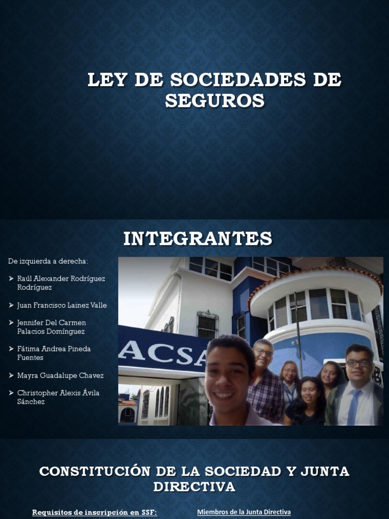 Ley de Sociedades de Seguros | PDF | Reaseguro | Sociedad de responsabilidad limitada