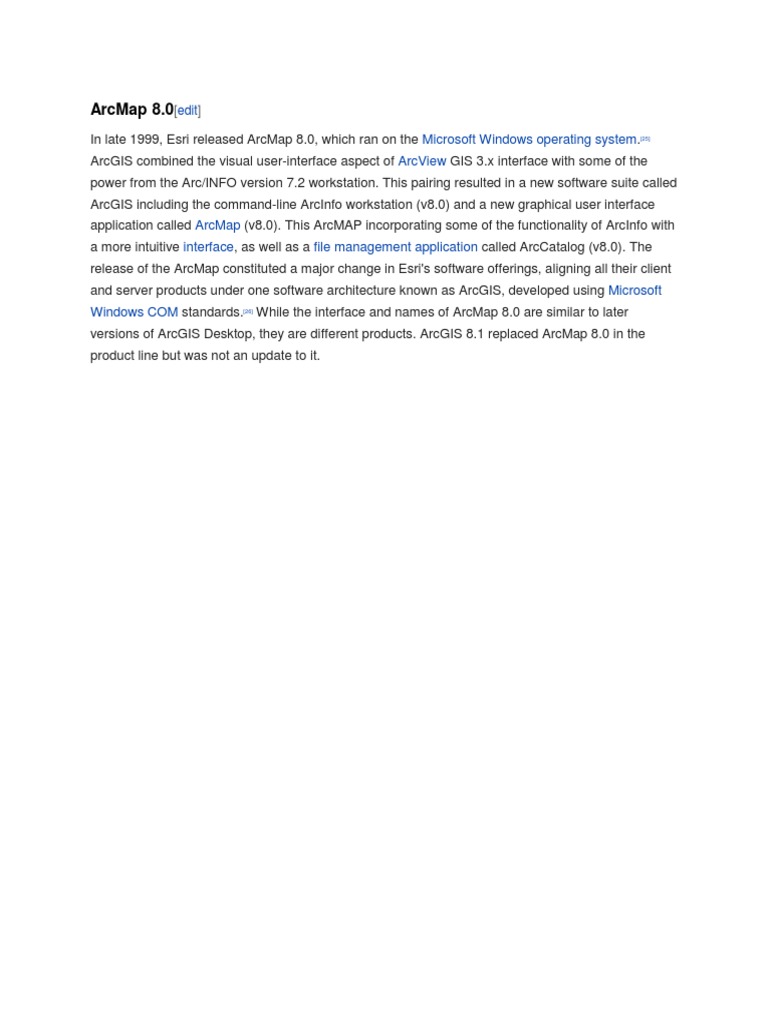 Arcmap 8.0: Microsoft Windows Operating System Arcview | PDF