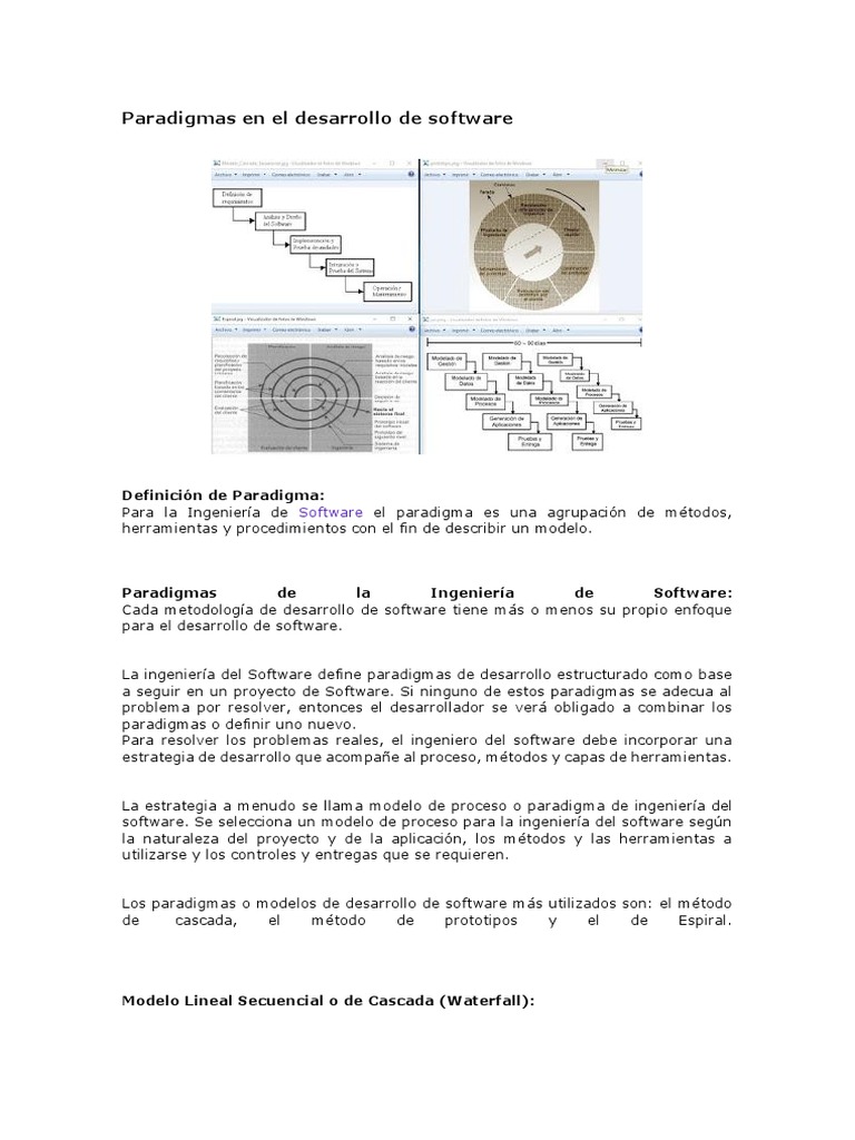 Paradigmas en El Desarrollo de Software | PDF | Proceso de desarrollo ...
