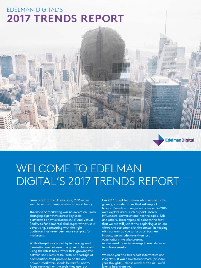 2017 Edelman Digital Trends Report PDF | PDF | Virtual Reality ...