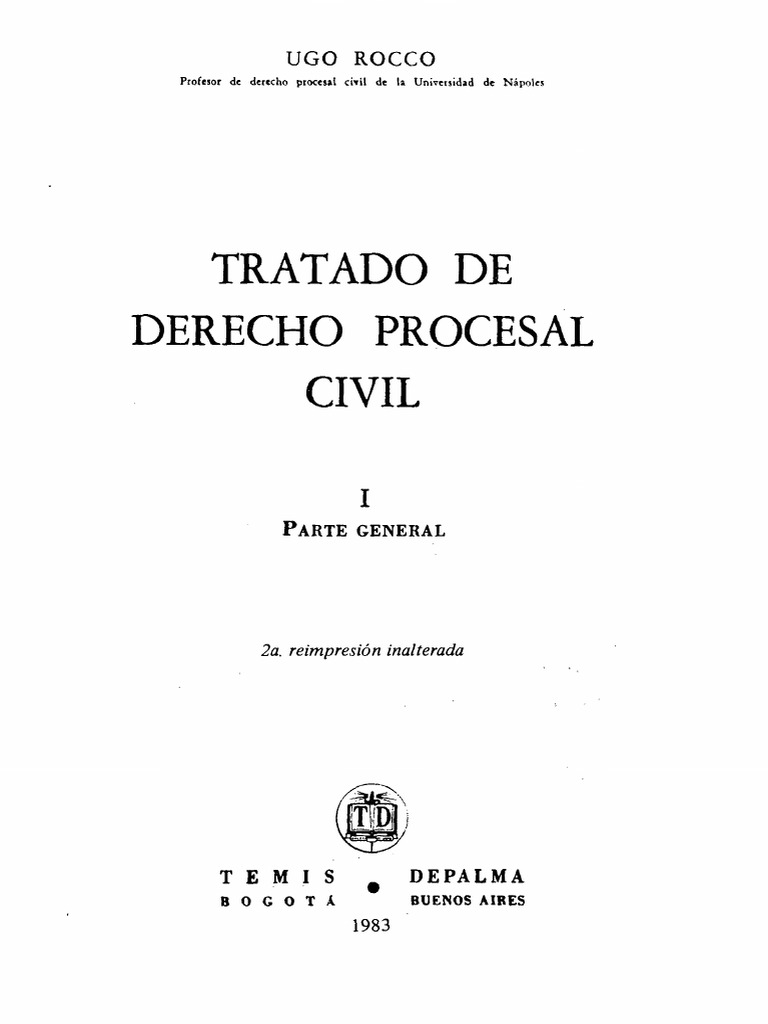 BELM-14509 (Tratado de Derecho Procesal - Rocco) | PDF | Ley procesal | Procedimiento Civil