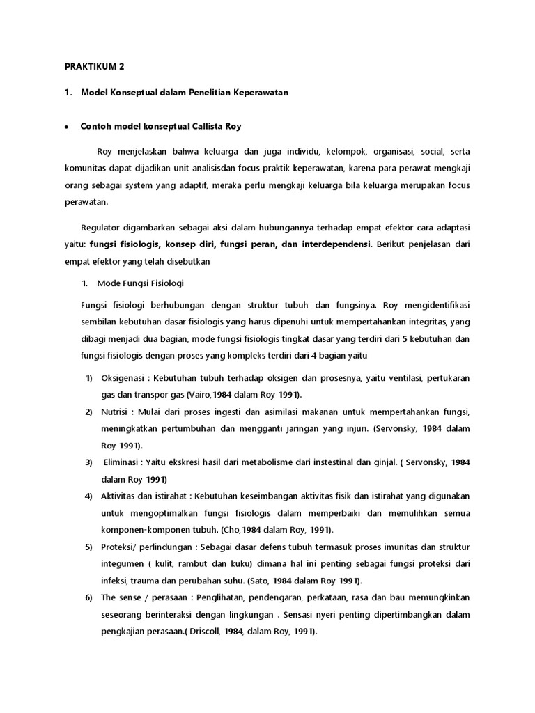 Contoh Model Konseptual Keperawatan | PDF | Sains & Matematika