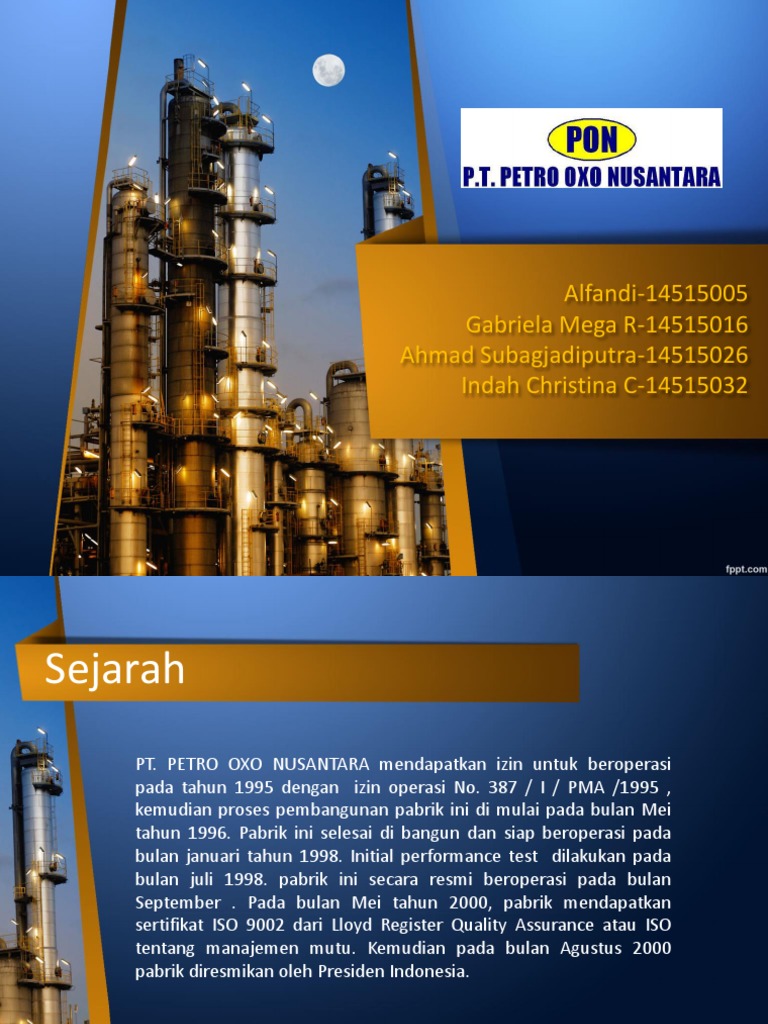 Profil Dari PT. Petro Oxo Nusantara | PDF