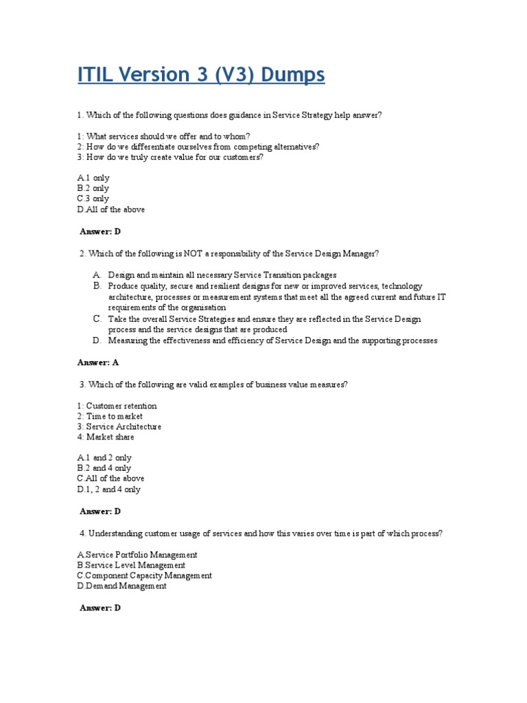 Itil Dumps | PDF | Itil | Business Process