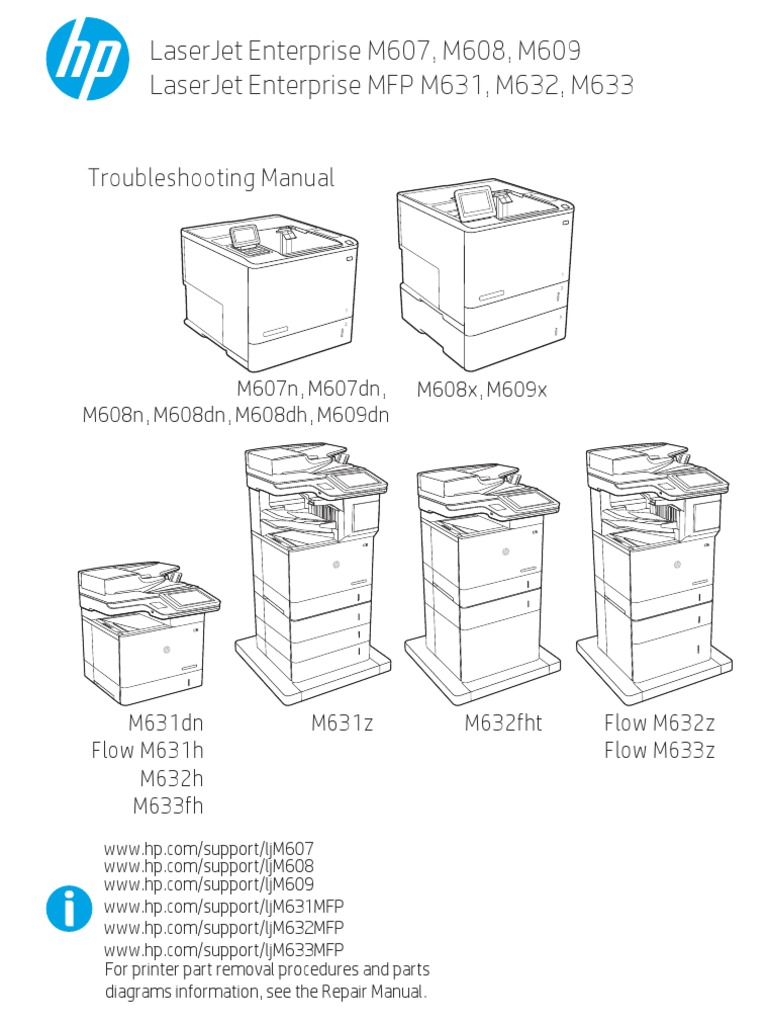 M607 M608 M609 Troubleshooting Manual | PDF | Troubleshooting | Printer ...