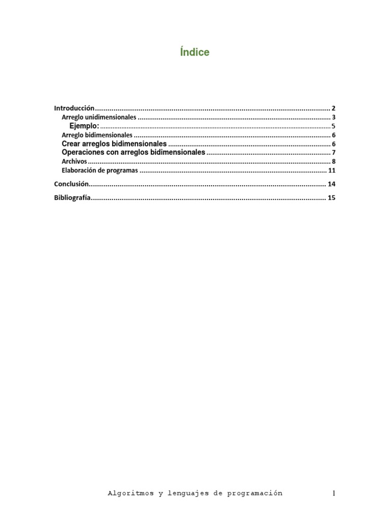 Algoritmos y Lenguaje de Programacion Unidad 5 | PDF | Estructura de ...