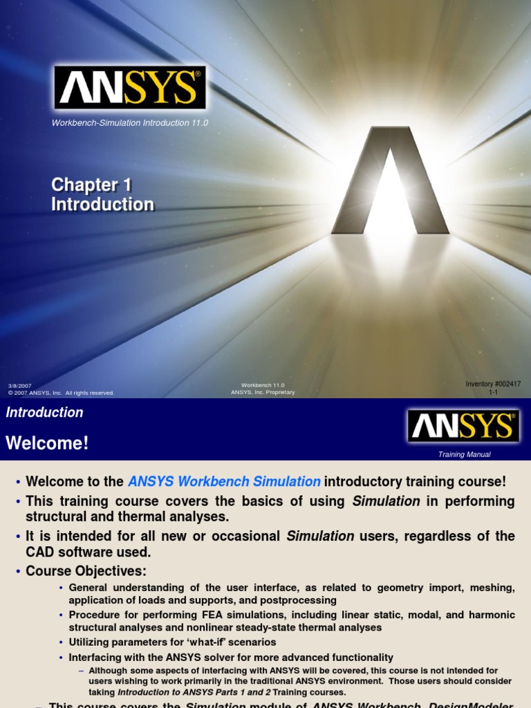 Ansys Training Chapter-1 | PDF | Computing | Software