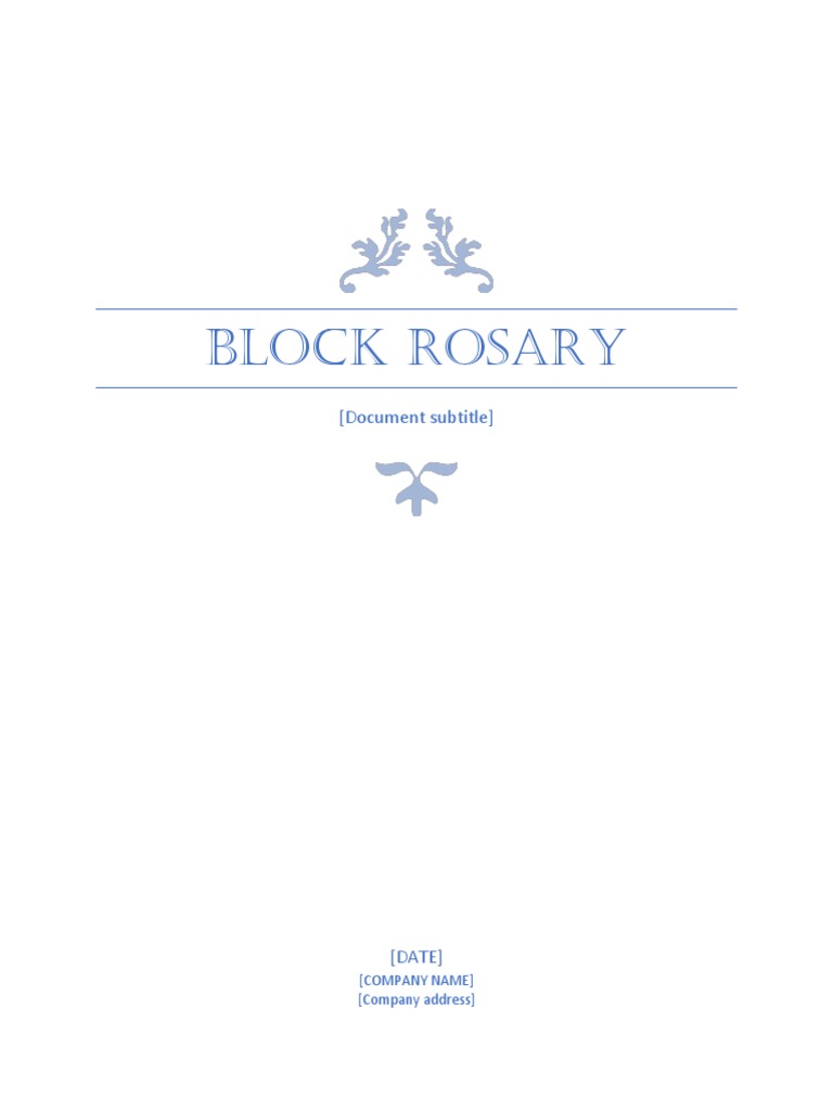 Block Rosary | PDF | Self-Improvement | Religion & Spirituality