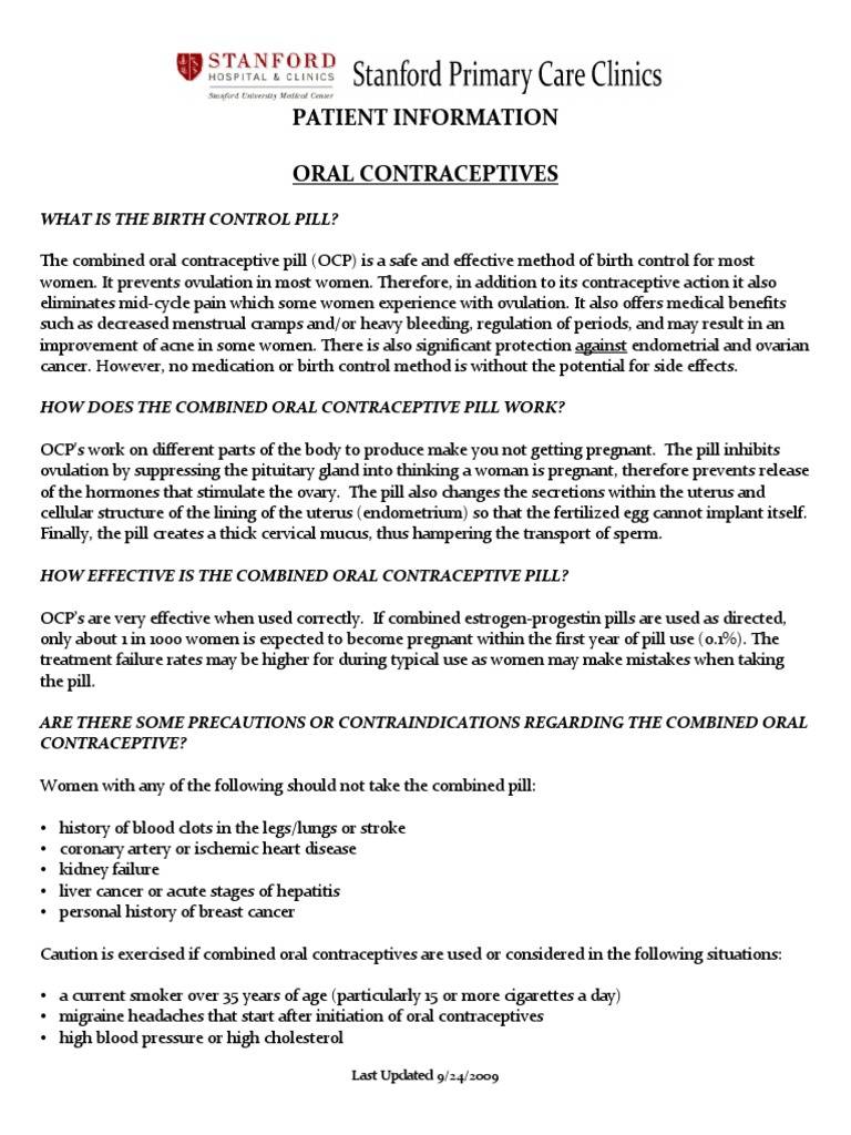 Oralcontraceptives9 09 | PDF | Combined Oral Contraceptive Pill ...