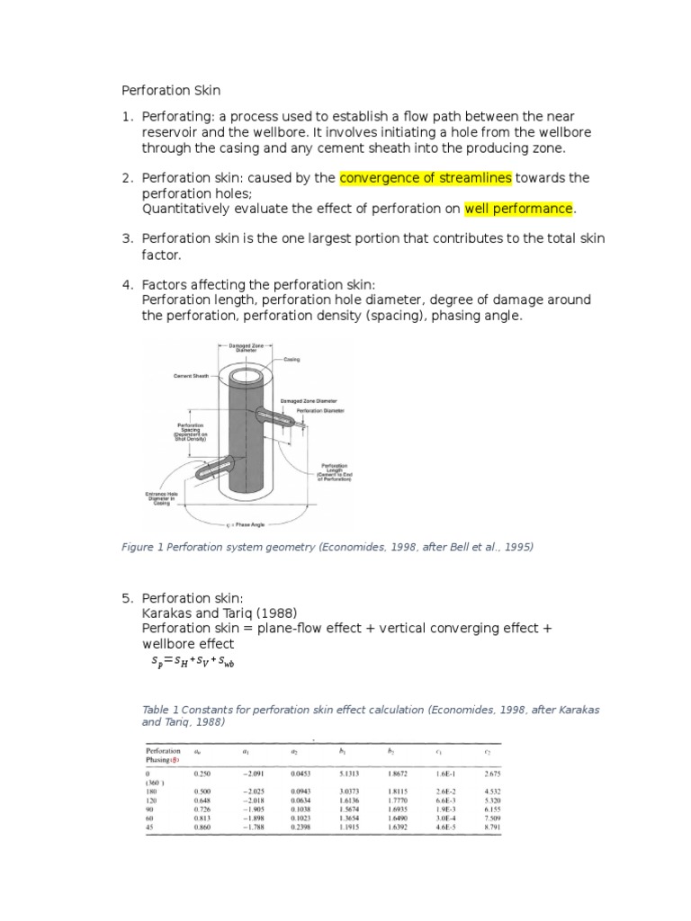 Perforation Skin | PDF | Applied And Interdisciplinary Physics | Mechanics