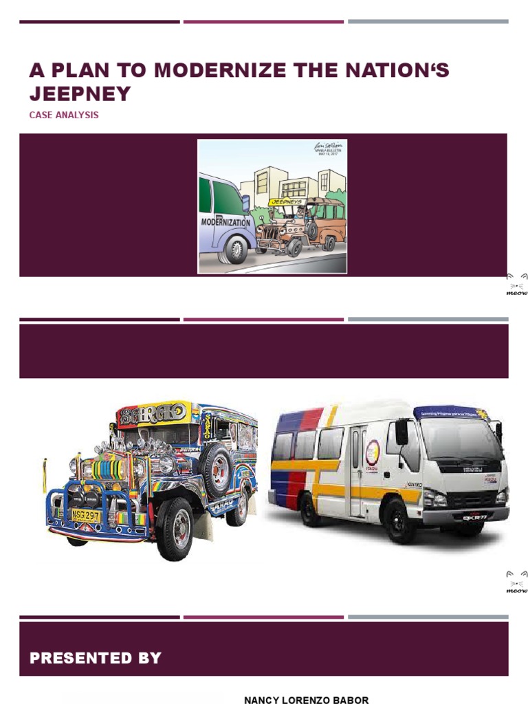 Jeepney Modernization Plan Overview | PDF