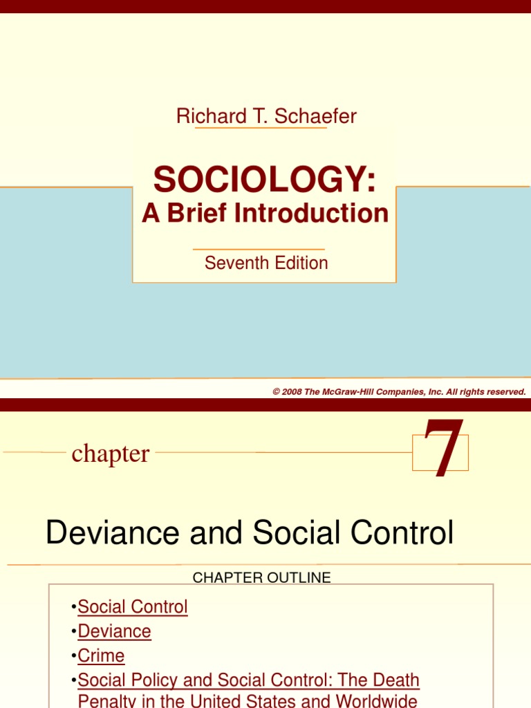 CH 7 - Deviance & Social Control | PDF | Deviance (Sociology) | Norm (Social)