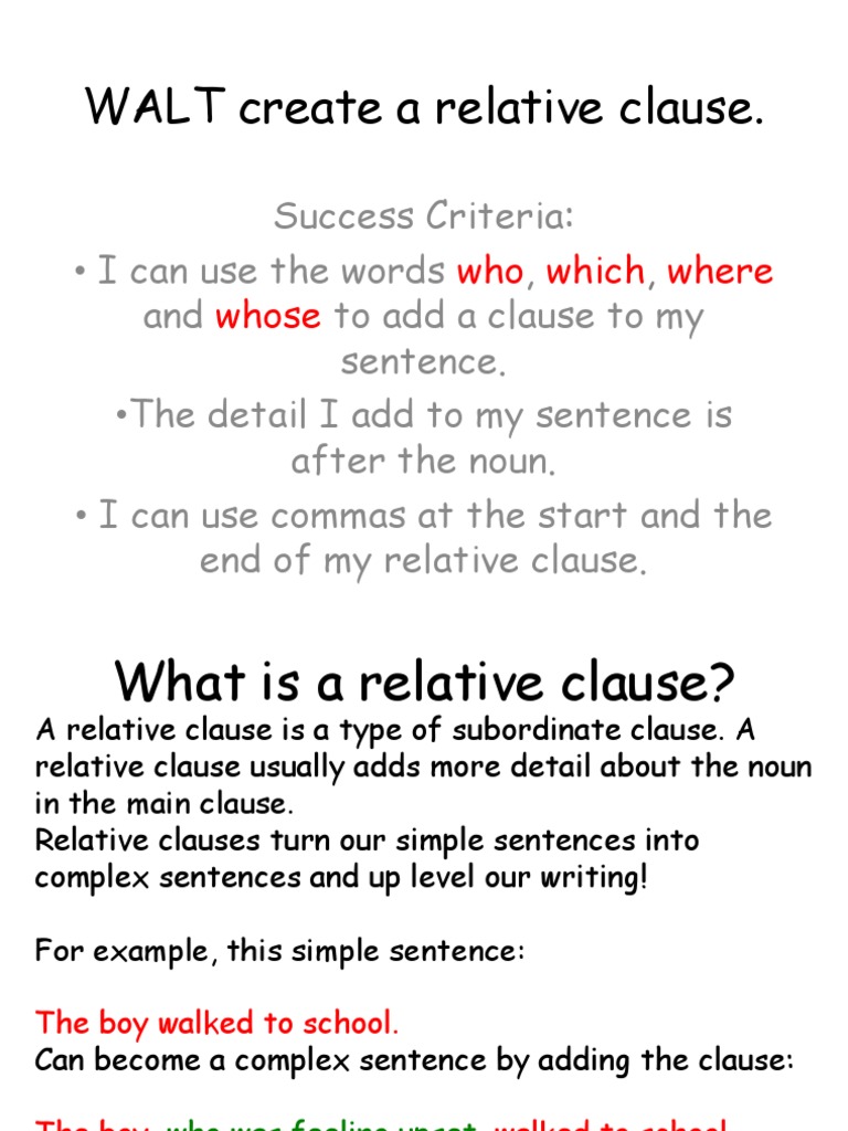 Relative Clauses | Sentence (Linguistics) | Grammar