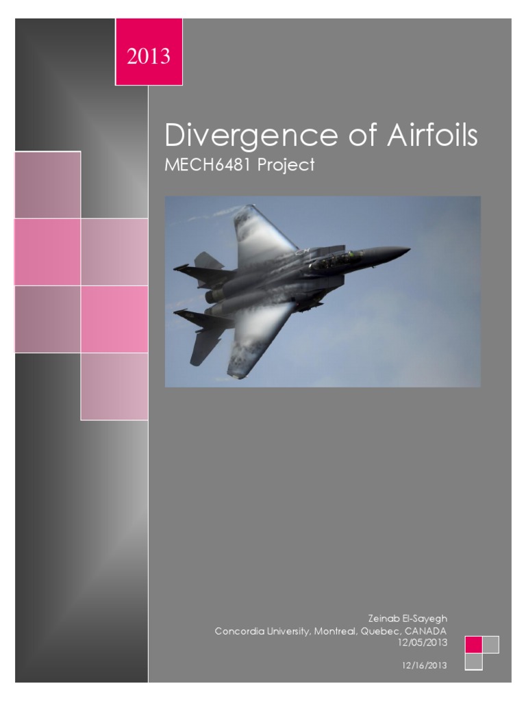 Divergence of Airfoils PDF | PDF | Airfoil | Lift (Force)