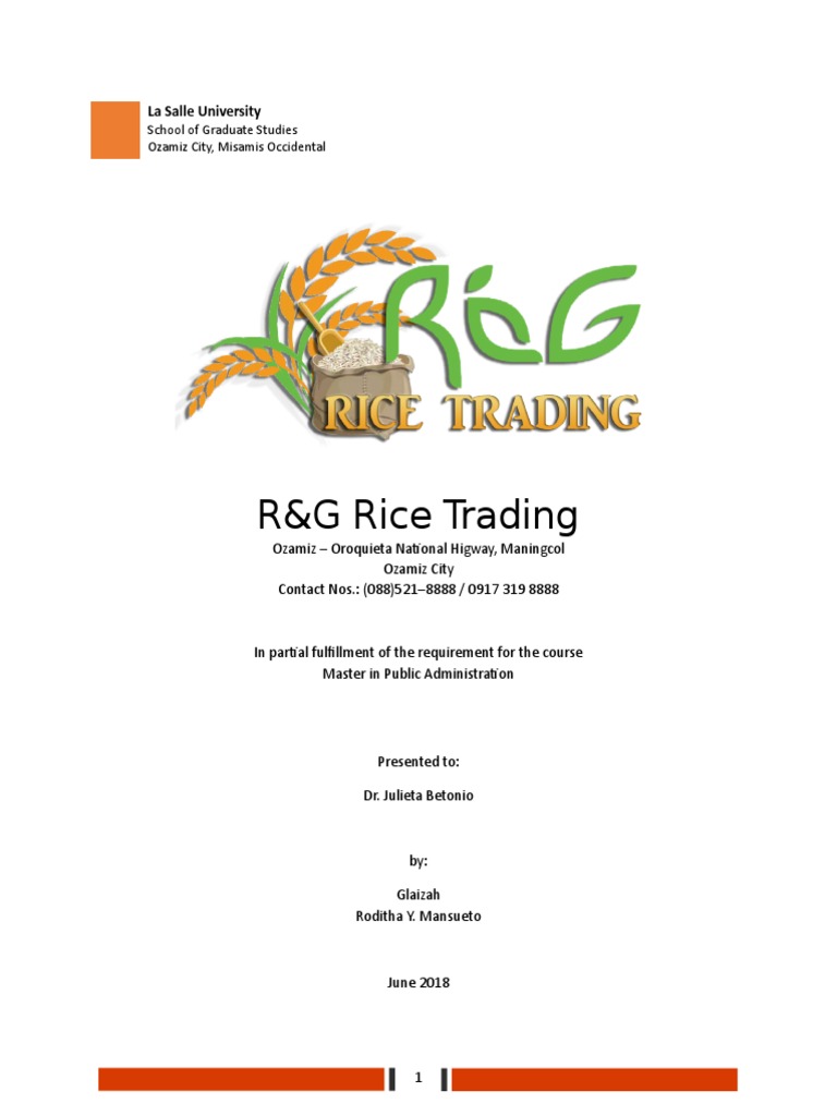 Business Plan - Rice Dealer | PDF | Market Analysis | Swot Analysis
