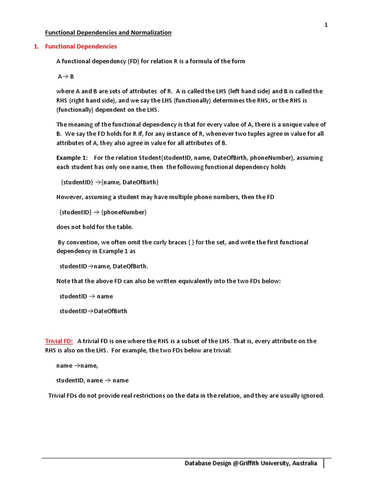 Functional Dependencies and Normalization | PDF | Data Management | Areas Of Computer Science