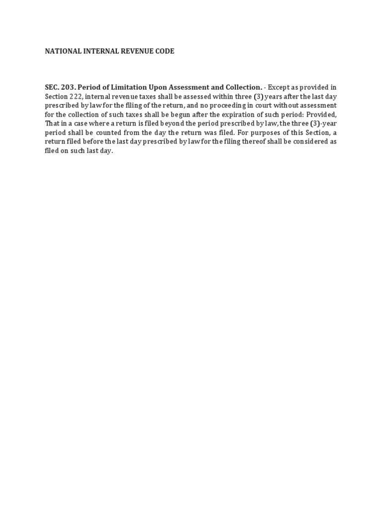 National Internal Revenue Code | PDF