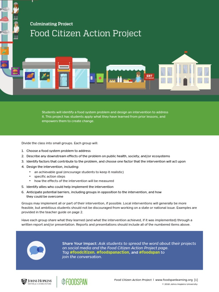 Food Citizen Action Project Lessonplan | PDF | Food Security | Foods