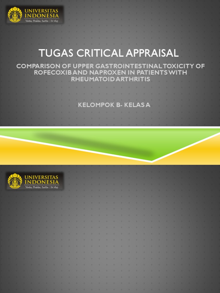 Critical Appraisal | PDF | Clinical Medicine | Medicine