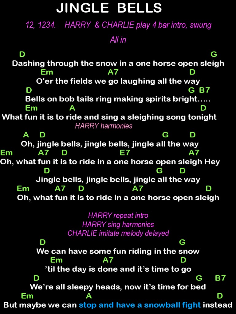 Jingle Bells Lyrics | PDF | Songs | Christmas Music