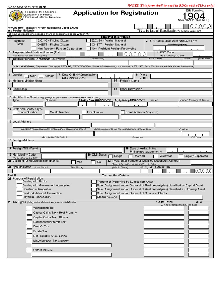 Bir Form 1904 | PDF | Capital Gains Tax | Deed