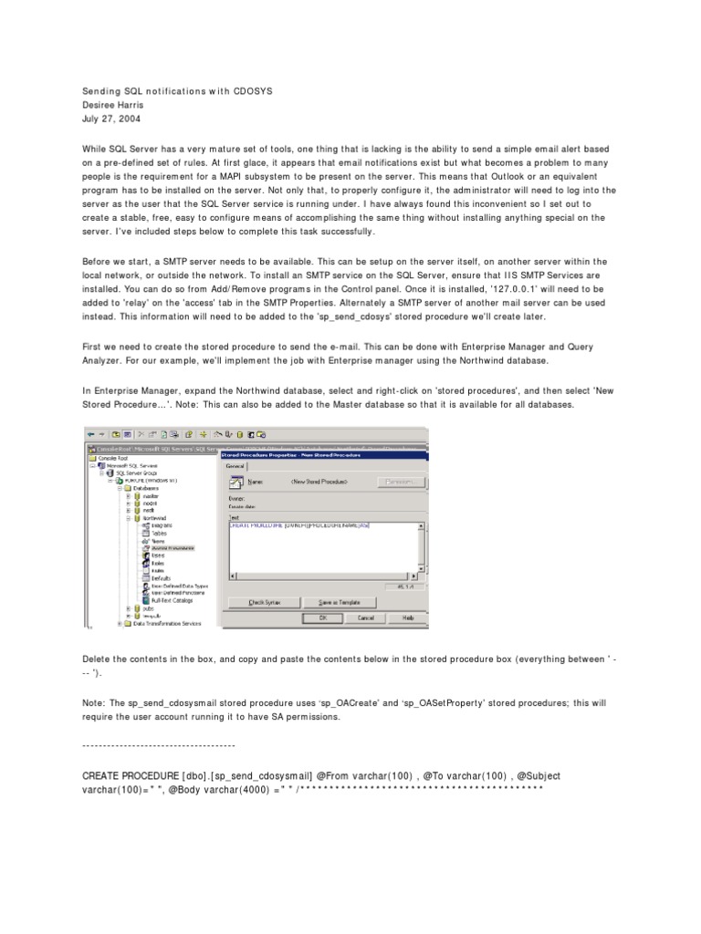 Ms Sql Notifications Pdf Microsoft Sql Server Sql