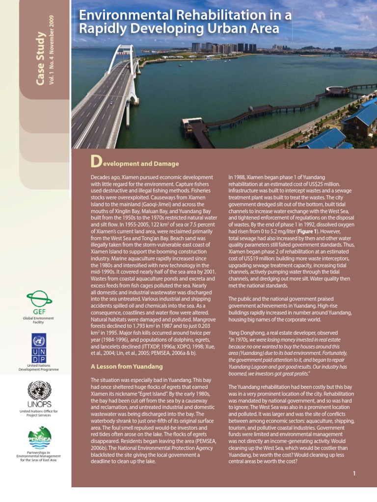 Xiamen's Urban Environmental Rehabilitation | PDF | Sustainability | Sea