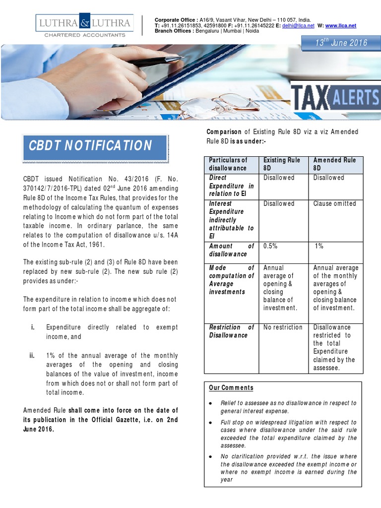 Tax Alert 8D | PDF | Public Finance | Taxes