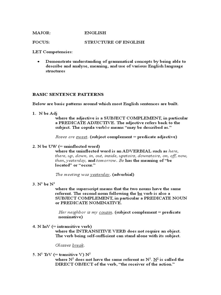 Structure of English | PDF | Grammatical Number | Verb