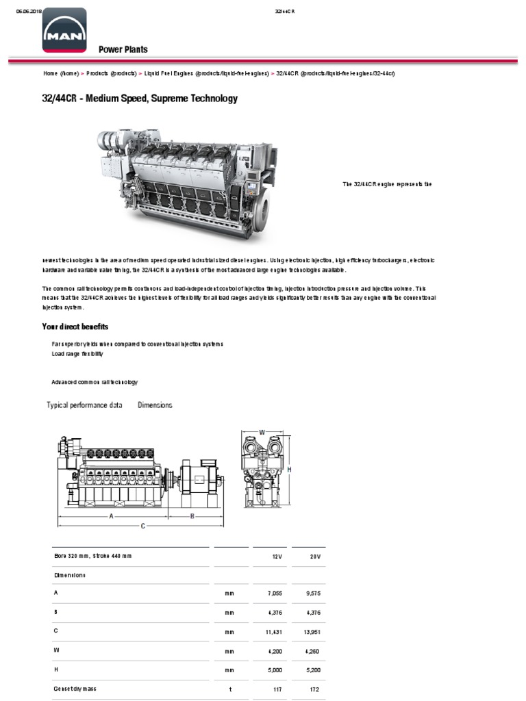 Man 32-44CR | PDF | Engines | Diesel Engine