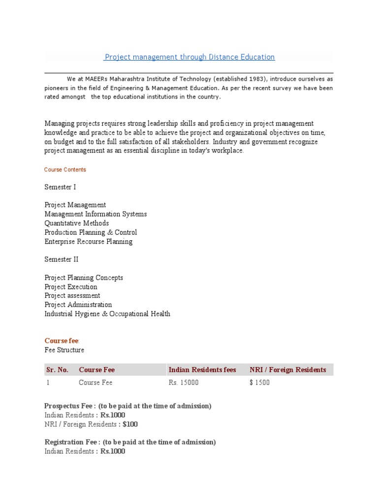 Project Management | PDF